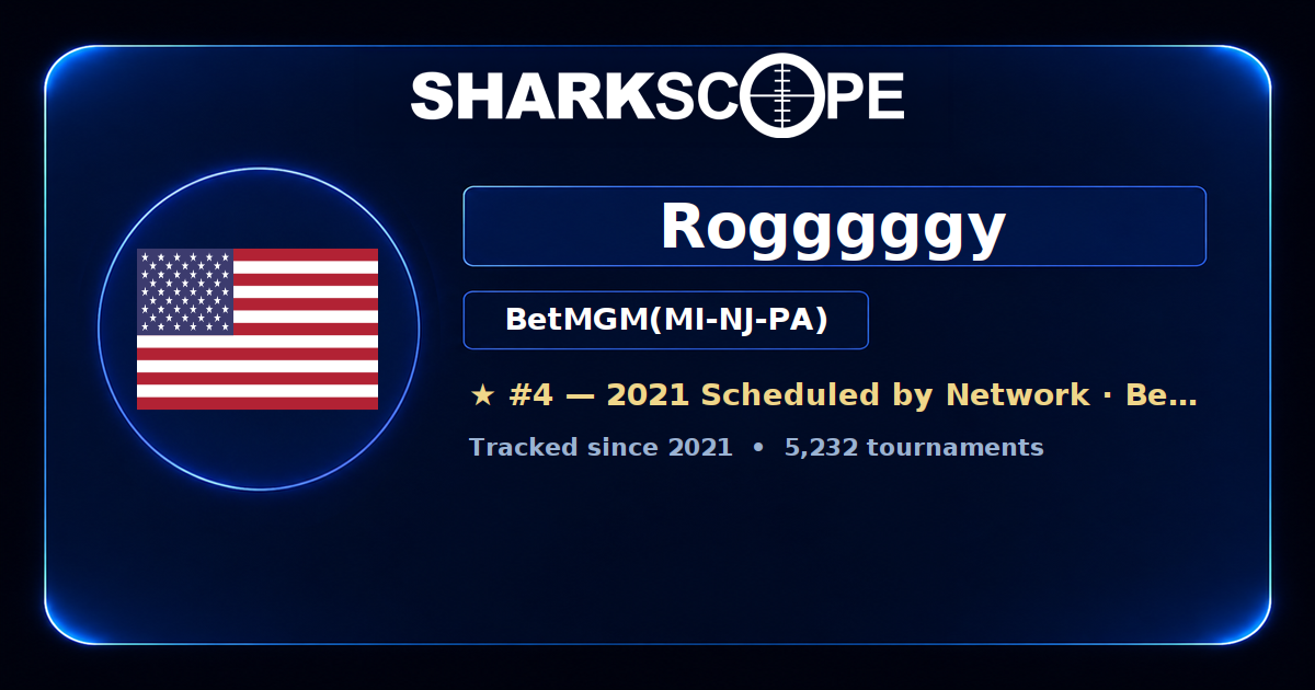Rogggggy (BetMGM(MI-NJ-PA)) Player Statistics - SharkScope