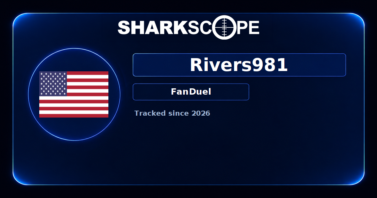 Rivers981 (FanDuel) Player Statistics - SharkScope
